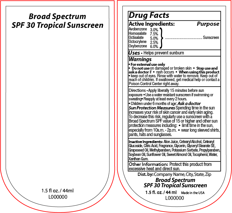 Product Images Broad Spectrum Spf 30 Tropical Sunscreen Photos ...