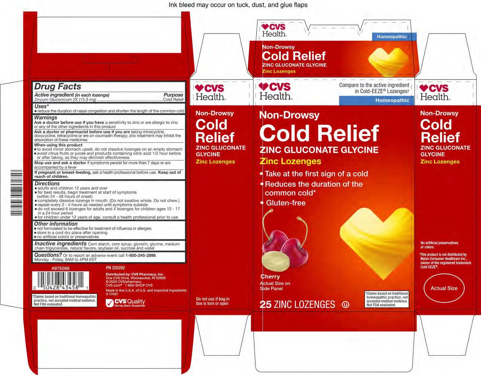 NDC 69842-434 Cvs Cherry Zinc Cold Relief 25ct Lozenge Oral