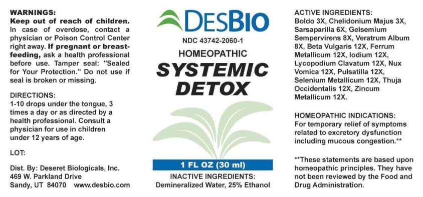 NDC 43742-2060 Systemic Detox Liquid Oral