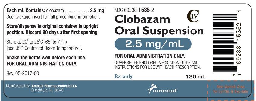 NDC 69238-1535 Clobazam Clobazam