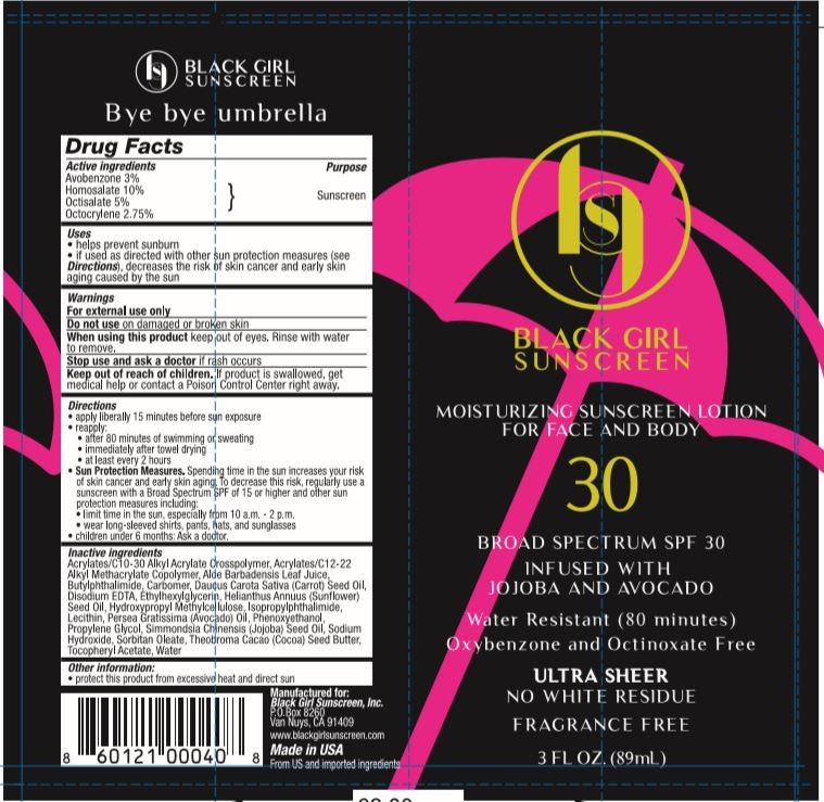 Black Girl Sunscreen- FDA Label NDC58443-0322