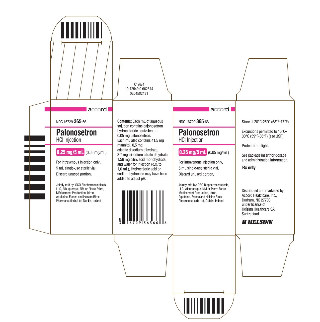 NDC 16729-365 Palonosetron Hydrochloride Palonosetron Hydrochloride