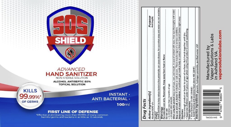 Sos Shield Hand Sanitizer- Images NDC76940-280