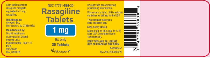 NDC 47781-690 Rasagiline Rasagiline