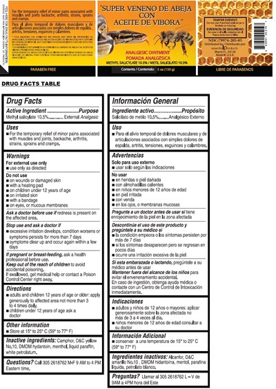 Veneno De Abeja Ointment FDA Label - NDC 79974-205