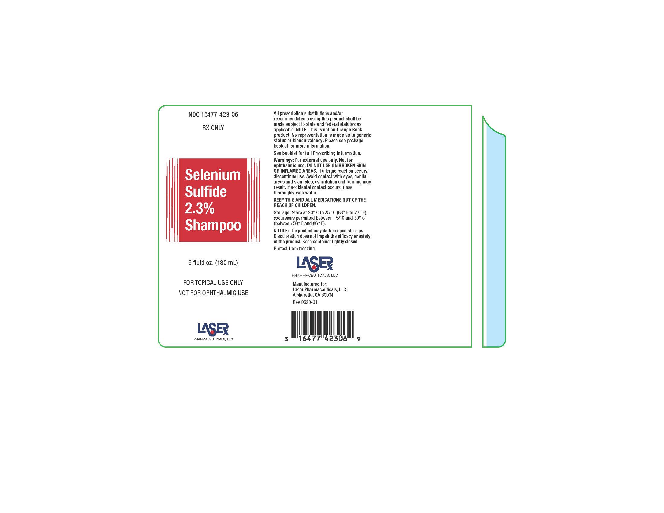 NDC 16477-423 Selenium Sulfide Shampoo Topical