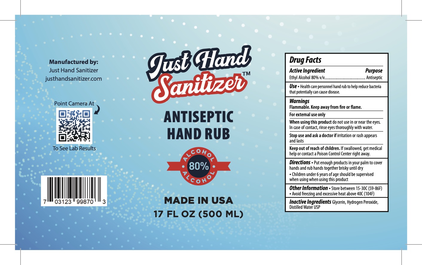 Product Images Just Hand Sanitizer Photos - Packaging, Labels & Appearance