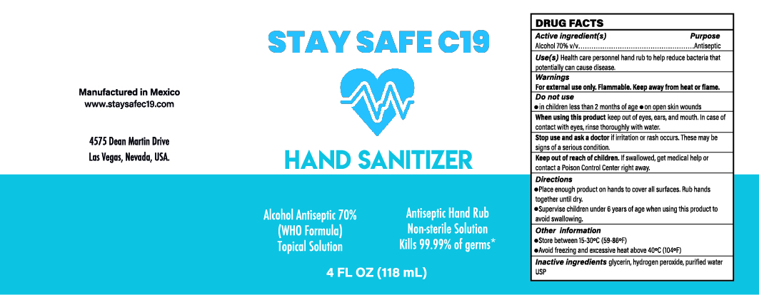 Product Images Stay Safe C19 Hand Sanitizer Photos - Packaging, Labels ...