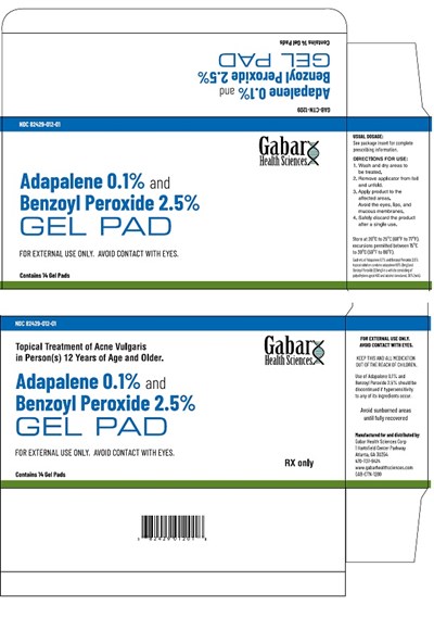 FDA Label for Adapalene And Benzoyl Peroxide 0.1%/2.5% Gel Pad Gel ...