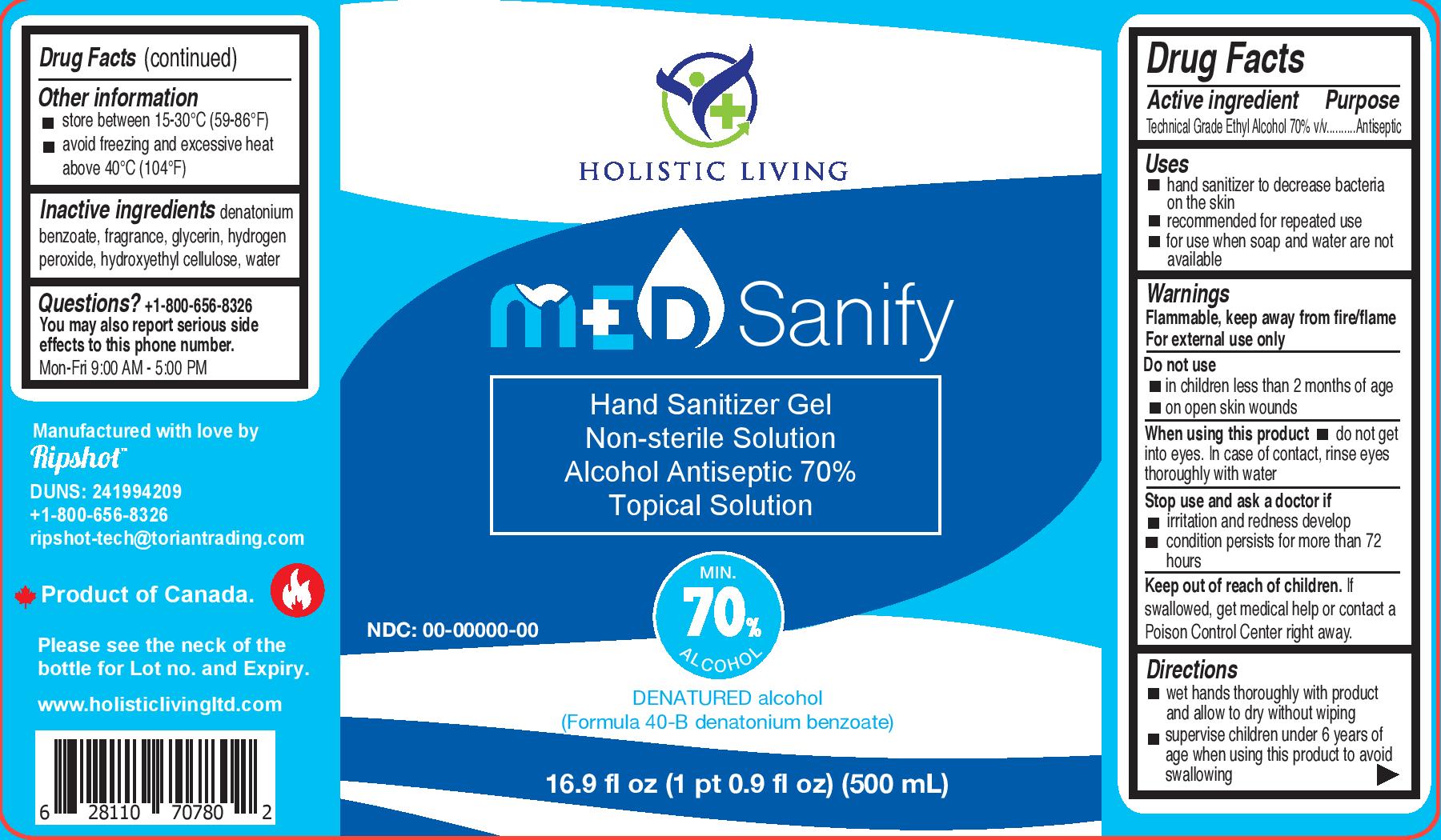 NDC 78586-558 Sanify Label Information - Details, Usage & Precautions