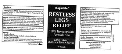 FDA Label for Restless Legs Relief - Indications, Usage & Precautions