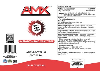 FDA Label for Amx Instant Hand Sanitizer - Indications, Usage & Precautions