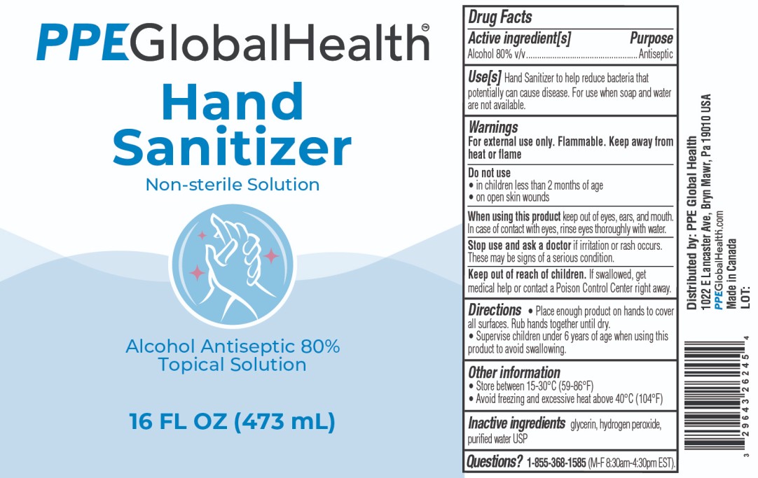 NDC 79576-001 Ppe Global Health Hand Sanitizer Label Information ...