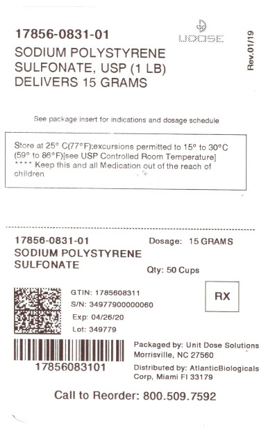 NDC 17856-0831 Sodium Polystyrene Sulfonate Powder, For Suspension Oral ...