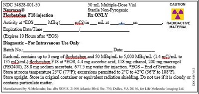 Neuraceq Injection, Solution Product Images - NDC 54828-001