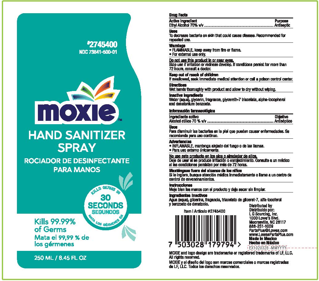 NDC 73841-500 Moxie Hand Sanitizer Alcohol