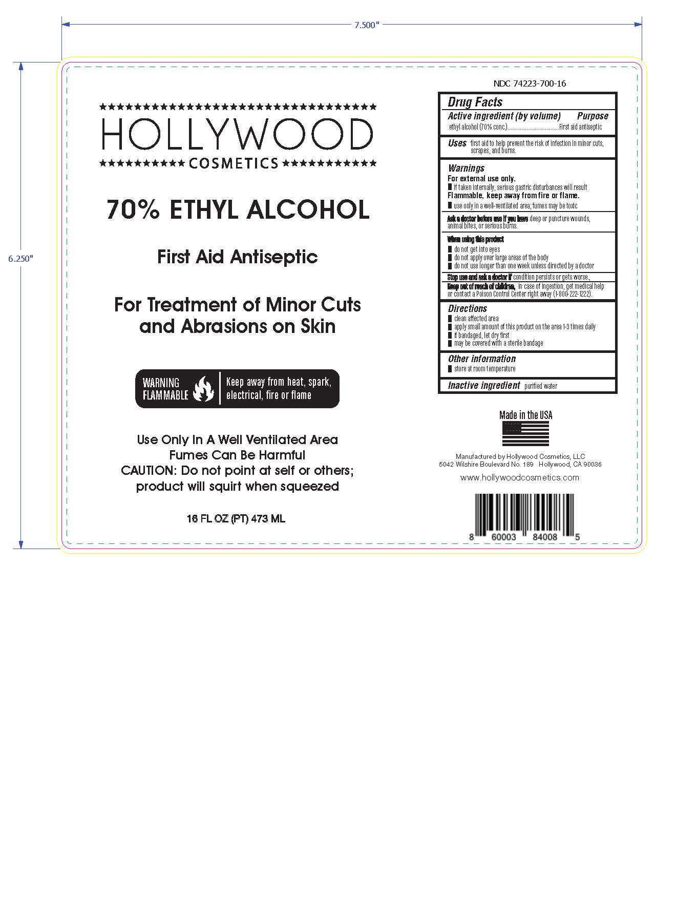 Product Images Hollywood Cosmetics 70% Ethyl Alcohol Photos - Packaging ...