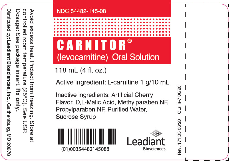 FDA Label for Carnitor Solution Oral - Indications, Usage & Precautions