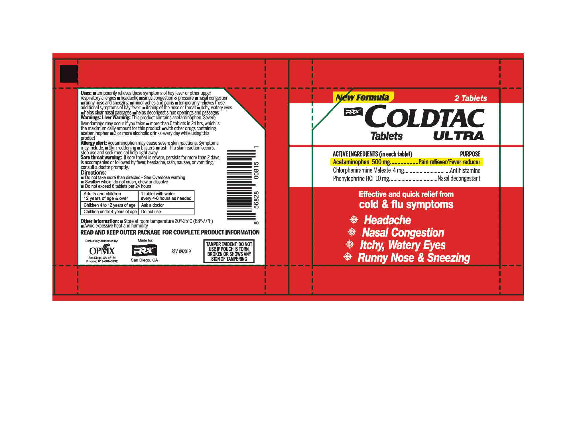 NDC 69729-122 Acetaminophen, Chlorpheniramine Maleate, Phenylephrine Hcl