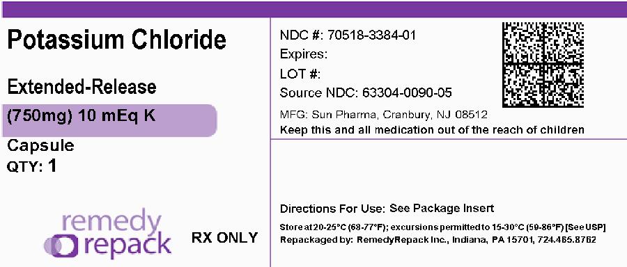 NDC 70518-3384 Potassium Chloride Capsule, Extended Release Oral