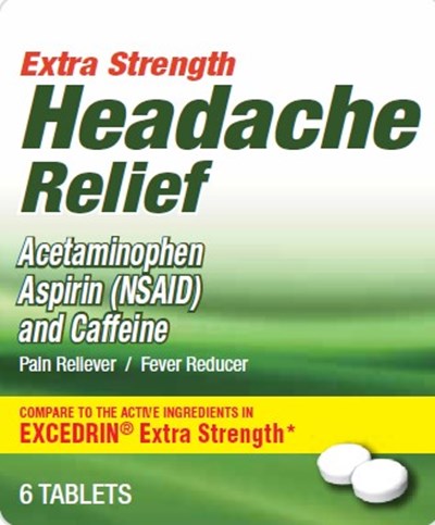 Product Images Extra Strength Headache Relief Photos - Packaging ...