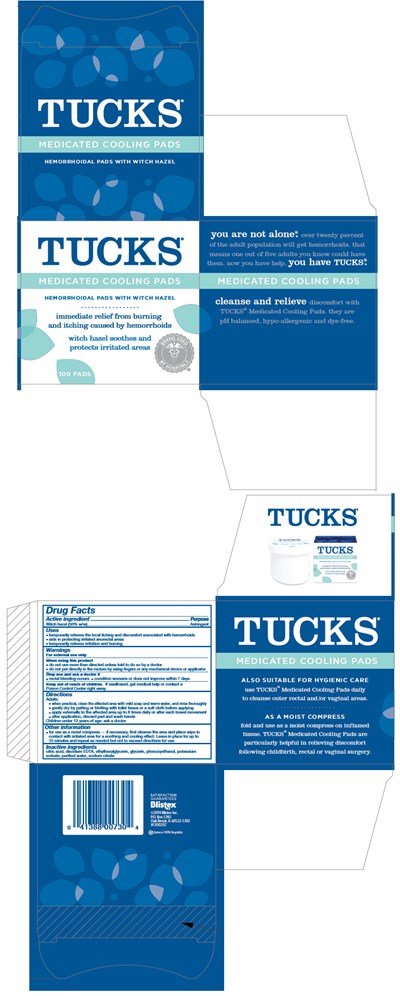 FDA Label for Tucks Medicated Cooling Pads Solution Topical ...