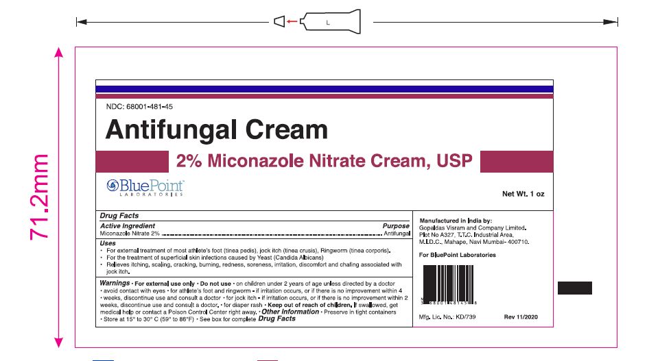Antifungal Cream Cream Product Images - NDC 68001-481