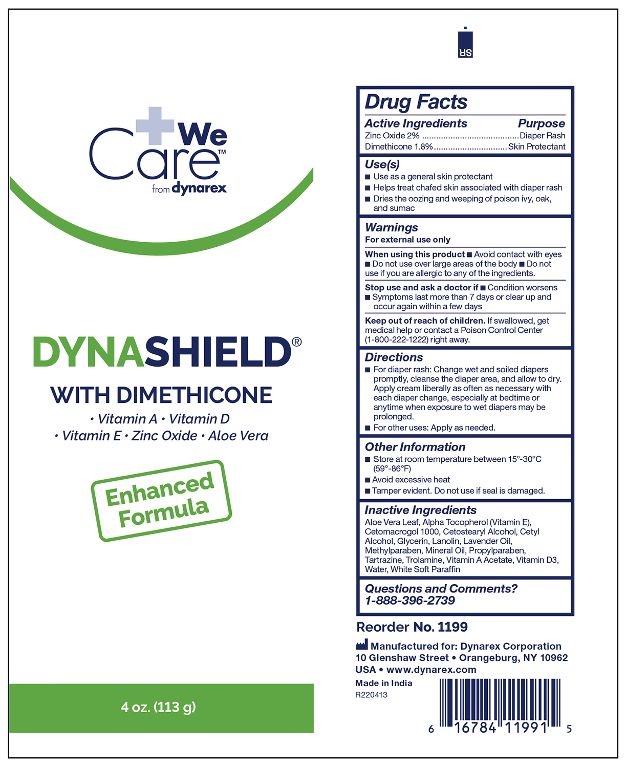NDC 67777-408 Dynashield With Dimethicone Cream Topical