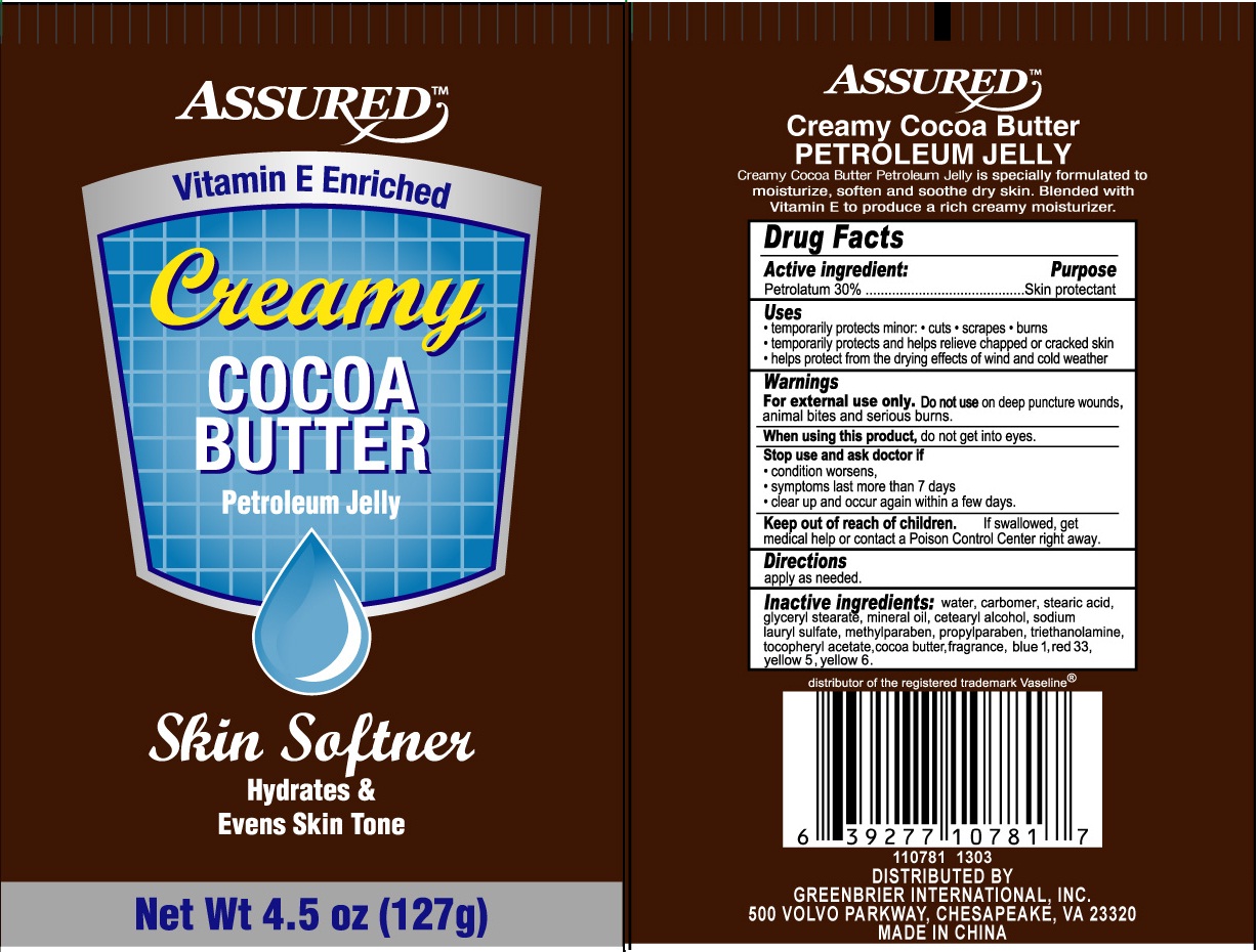 Product Images Assured Creamy Cocoa Butter Petroleum Vitamin E Enriched ...