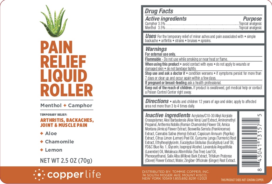 NDC 72562-125 Tommie Copper Pain Relief Roller Liquid Topical