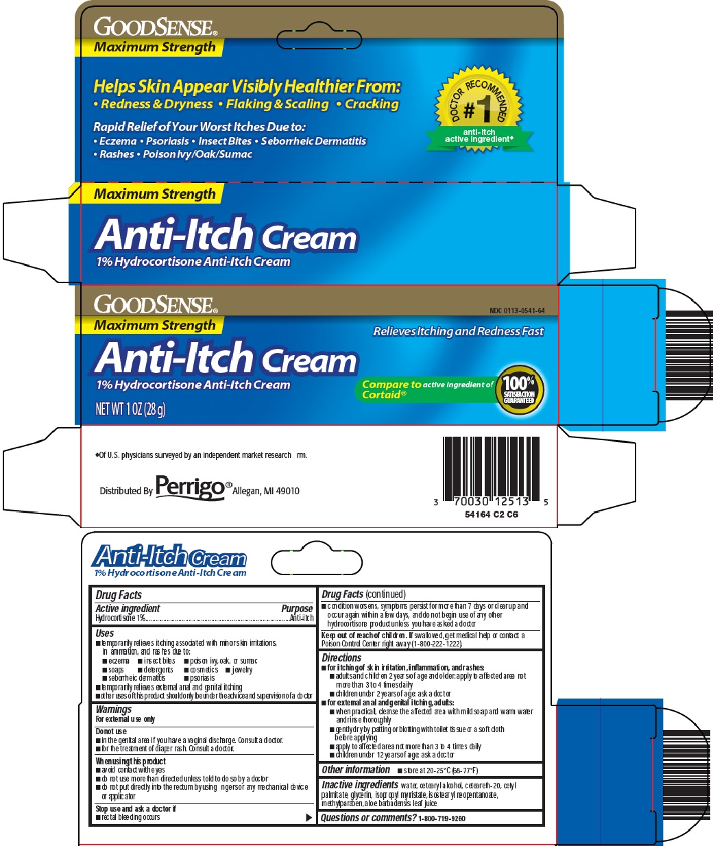 NDC 0113-0541 Good Sense Anti Itch Cream Topical