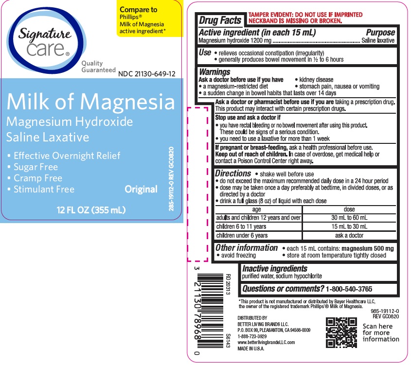 Milk Of Magnesia Liquid- Images NDC21130-649