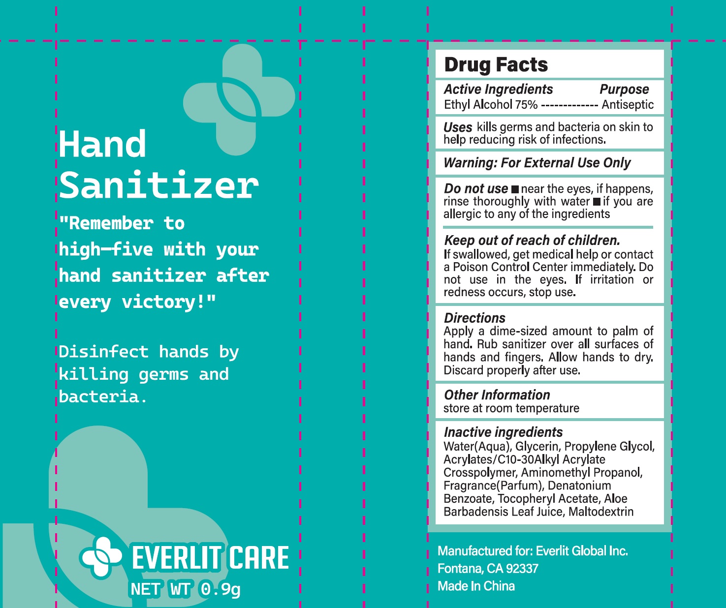 Everlit Care Hand Sanitizer Gel - Images NDC 83807-001