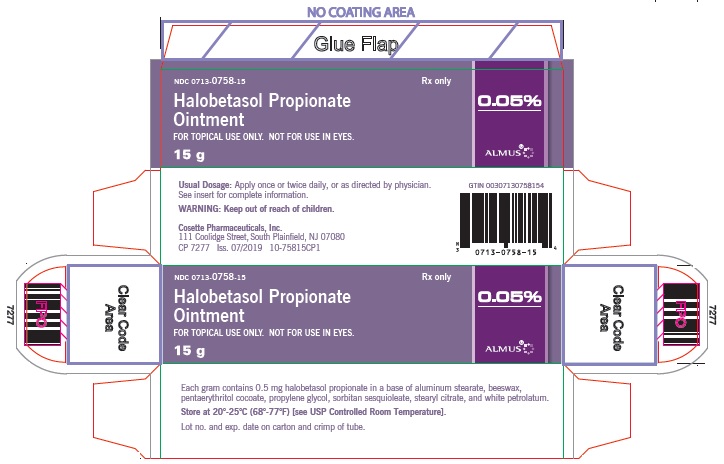 NDC 0713-0758 Halobetasol Propionate Halobetasol Propionate