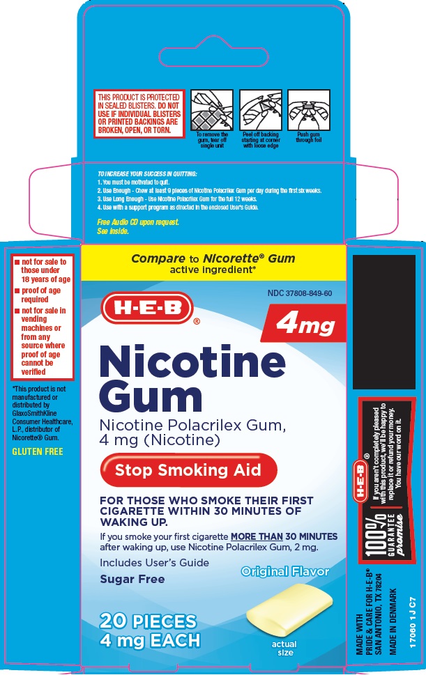 NDC 37808-849 Nicotine Gum, Chewing Oral