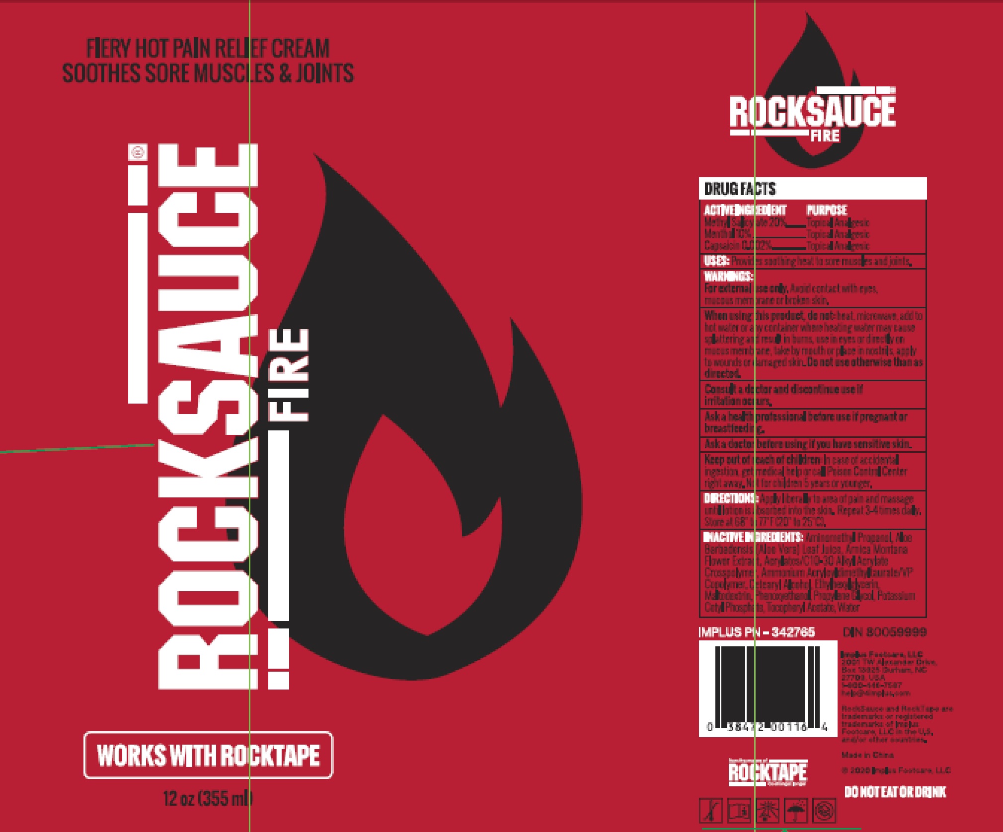 NDC 81683-112 Rocksauce Fiery Hot Pain Relief Cream Topical
