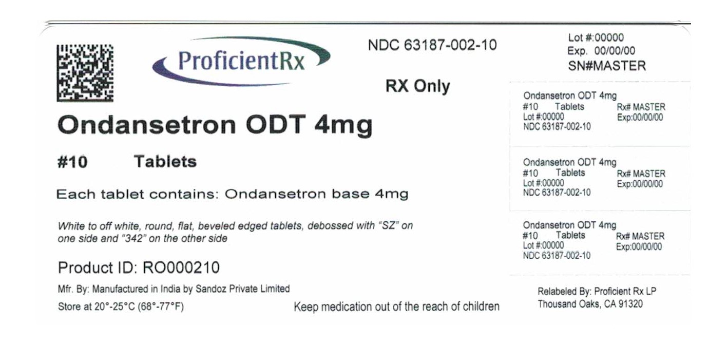 NDC 63187-002 Ondansetron Ondansetron