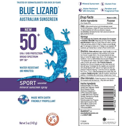 Blue Lizard Sport Spf 50 Spray- Images NDC0316-2080