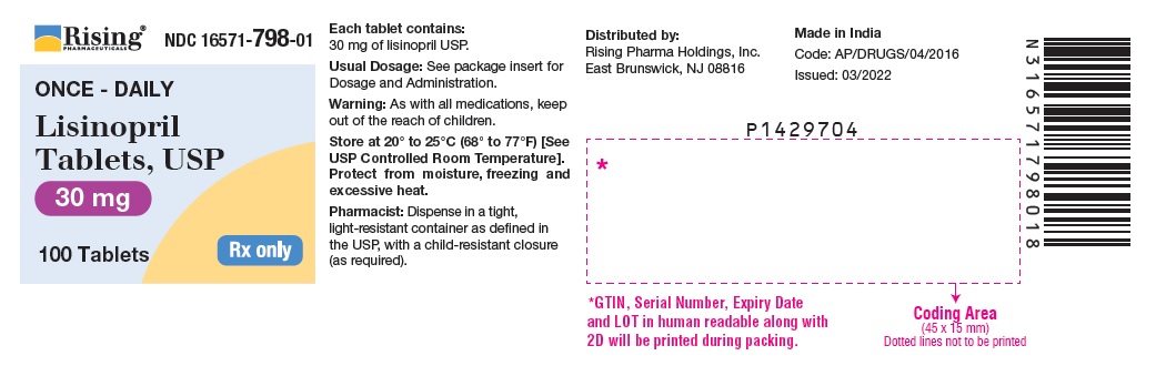 NDC 16571-795 Lisinopril Tablet Oral