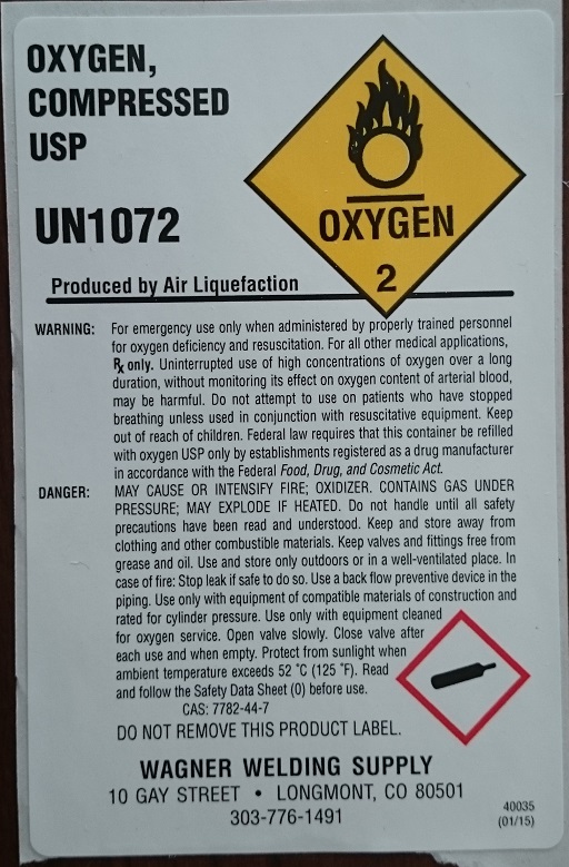 Product Images Oxygen Photos - Packaging, Labels & Appearance