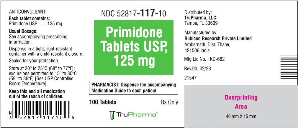 Primidone Tablet- Images NDC52817-117