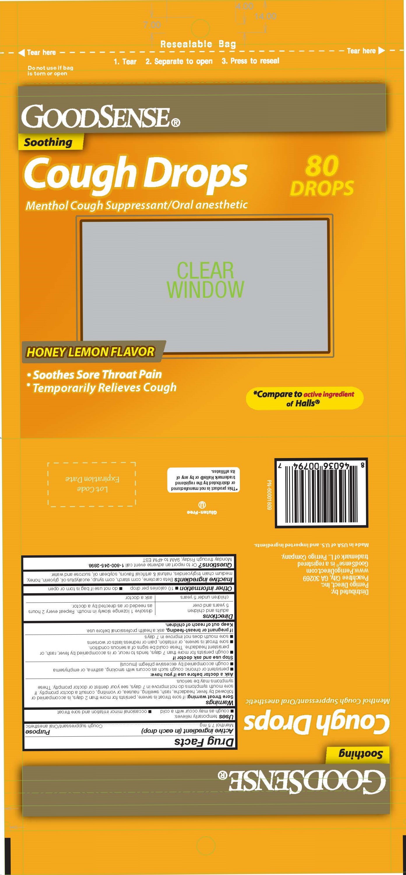 NDC 50804-023 Good Sense Honey Lemon Cough Drops Lozenge Oral Label ...