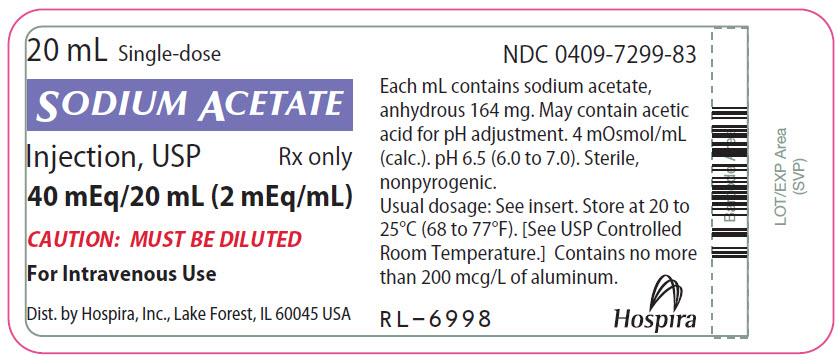 NDC 0409-7299 Sodium Acetate Sodium Acetate