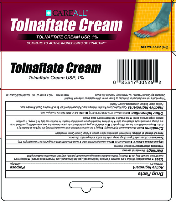 NDC 51824-001 Careall Tolnaftate Cream Topical Label Information ...