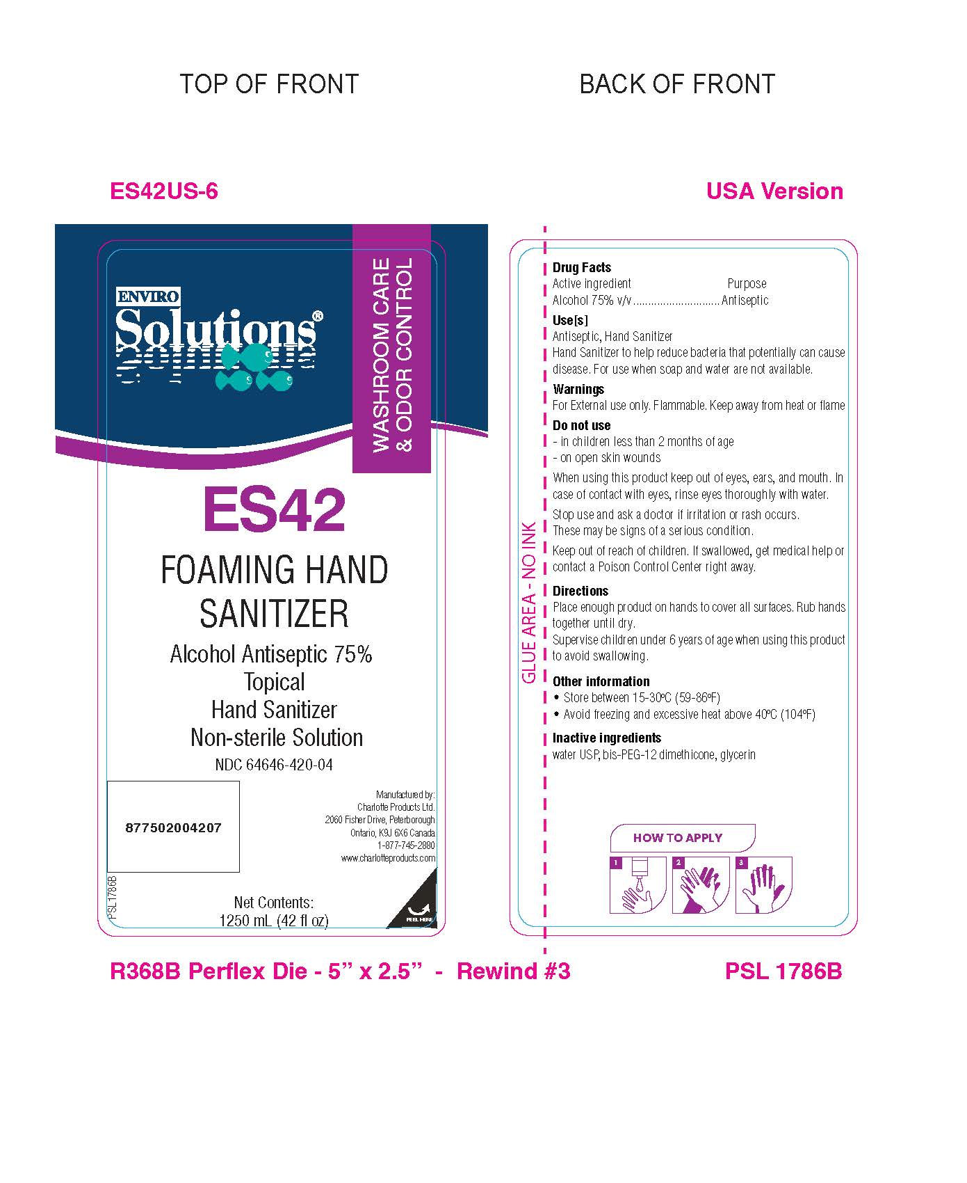 NDC 64646-420 Hand Sanitizer Solution Topical Label Information ...