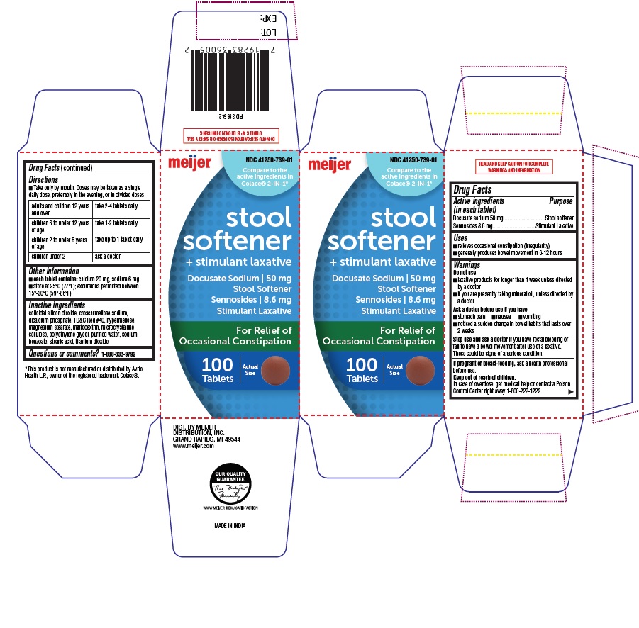 NDC 41250-739 Stool Softener Plus Stimulant Laxative Tablet Oral