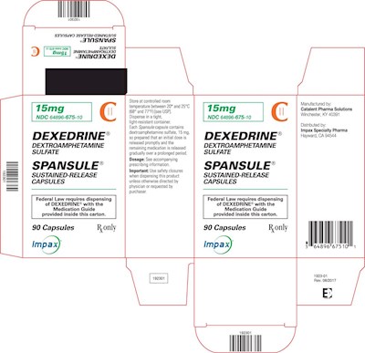 NDC 64896-675 Dexedrine Spansule Dextroamphetamine Sulfate