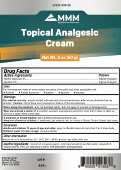 Mmm Topical Analgesic Cream- Images NDC69822-030
