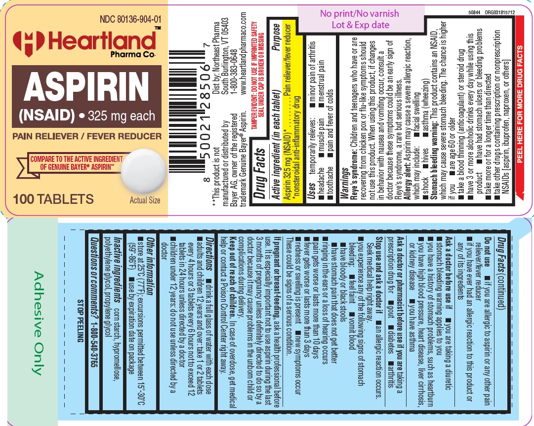 NDC 80136-904 Aspirin Tablet, Film Coated Oral Label Information ...