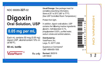 NDC 66689-327 Digoxin Digoxin